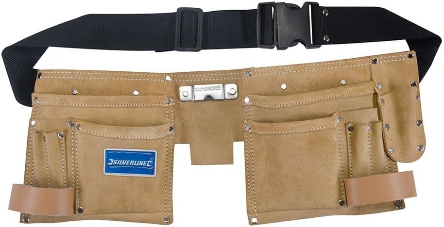Silverline 395015 Werkzeuggürtel mit Doppeltaschen, 11 Fächer 300 x 200 ...
