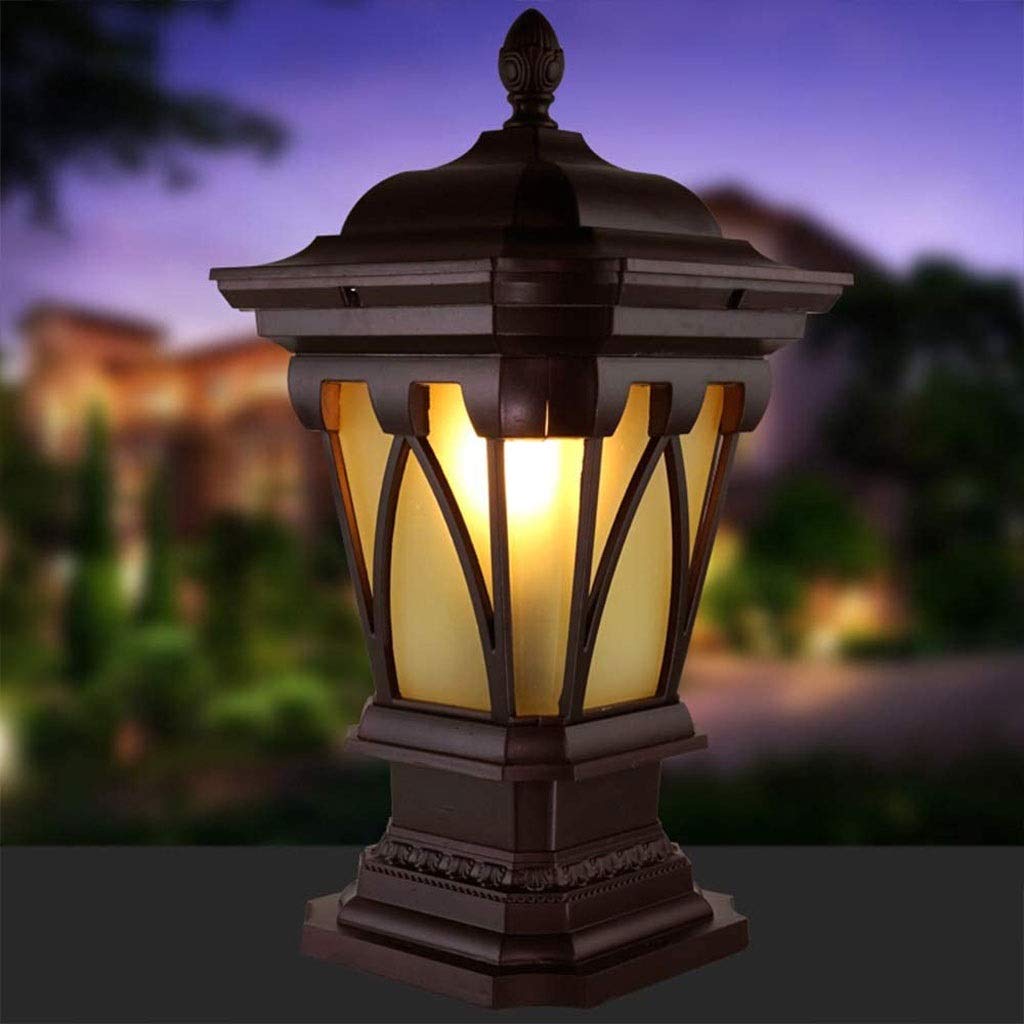 Octagon Lamp Post Outside Lighting Tapered Light Pole | AL 4M Black