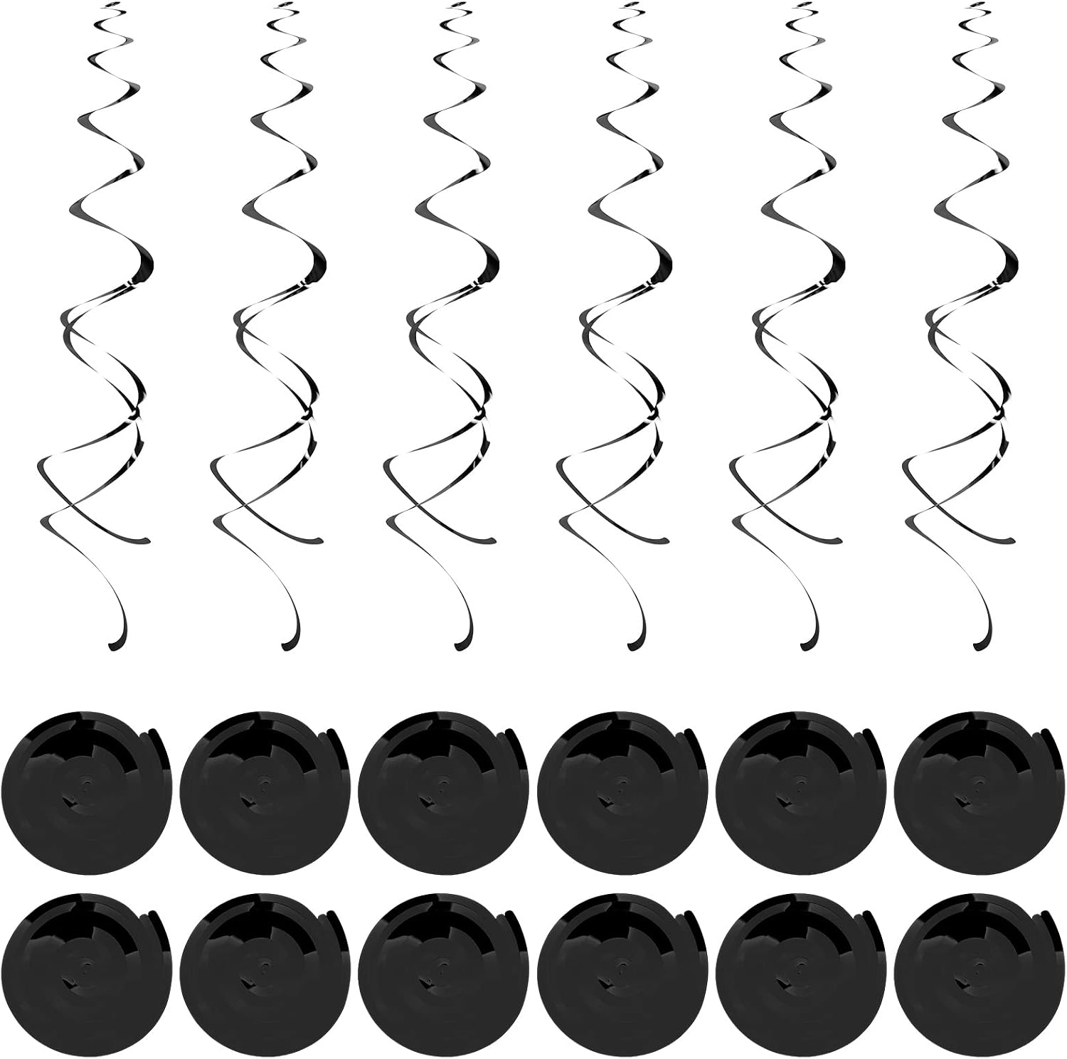 Hanging Swirl Decorations, 12 Rolls Black Swirls Ceiling Party ...