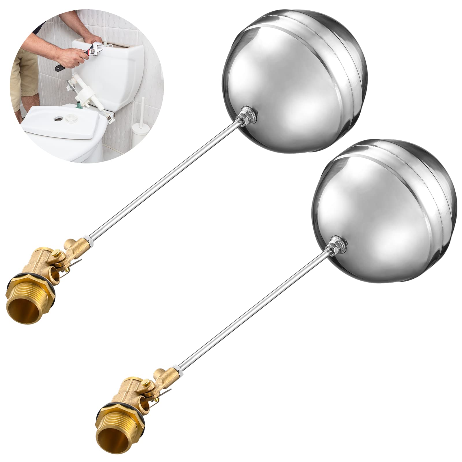 Amazon.co.jp: Anjetan 水タンク用フロートバルブ ステンレスフロートボール : 産業・研究開発用品