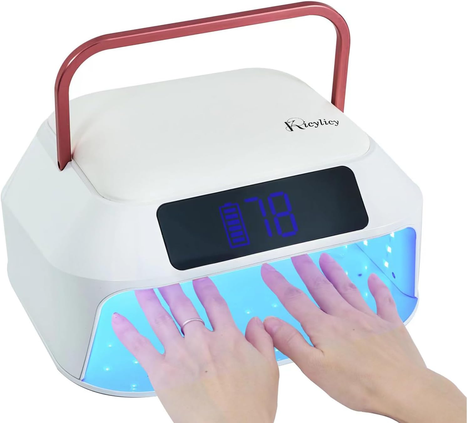 Amazon.com : Kicylicy Cordless Nail Lamp,218W Professional Rechargeable ...
