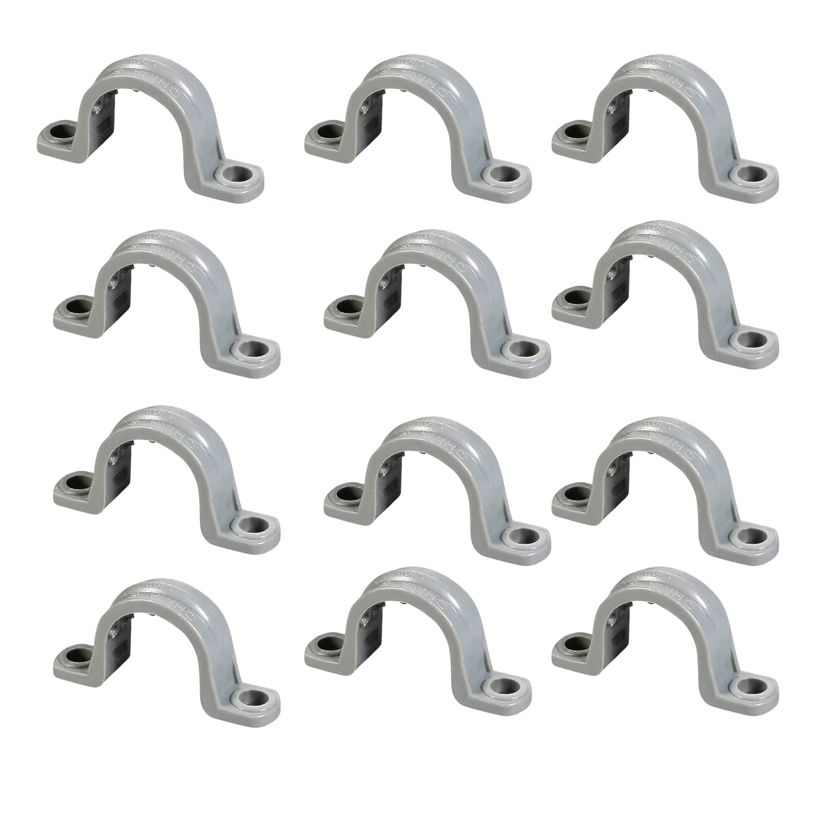 Kyuionty 12 PCS 1/2 Inch PVC Pipe Straps, 2 Holes Conduit Straps ...