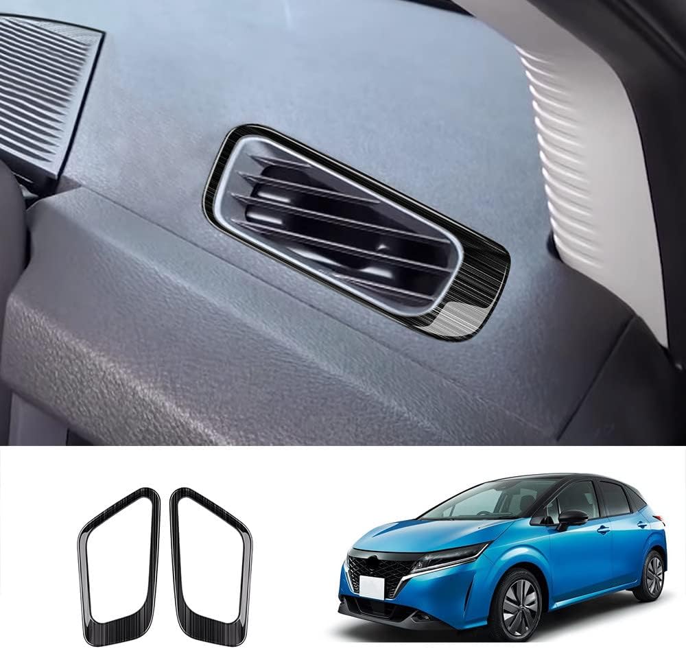 Amazon | 日産ノート E13 オーラ FE13 e-POWER（eパワー） サイドダクトパネル エアコン吹き出し口 アクセサリーステンレス製 (ブラックヘアライン) | インテリア ...