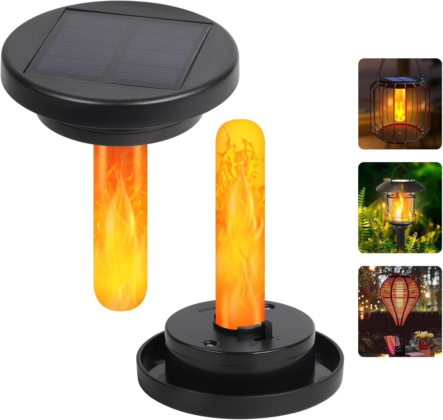 Amazon.com: Flickering Solar Light Replacement Top: 3 inch Replacement ...