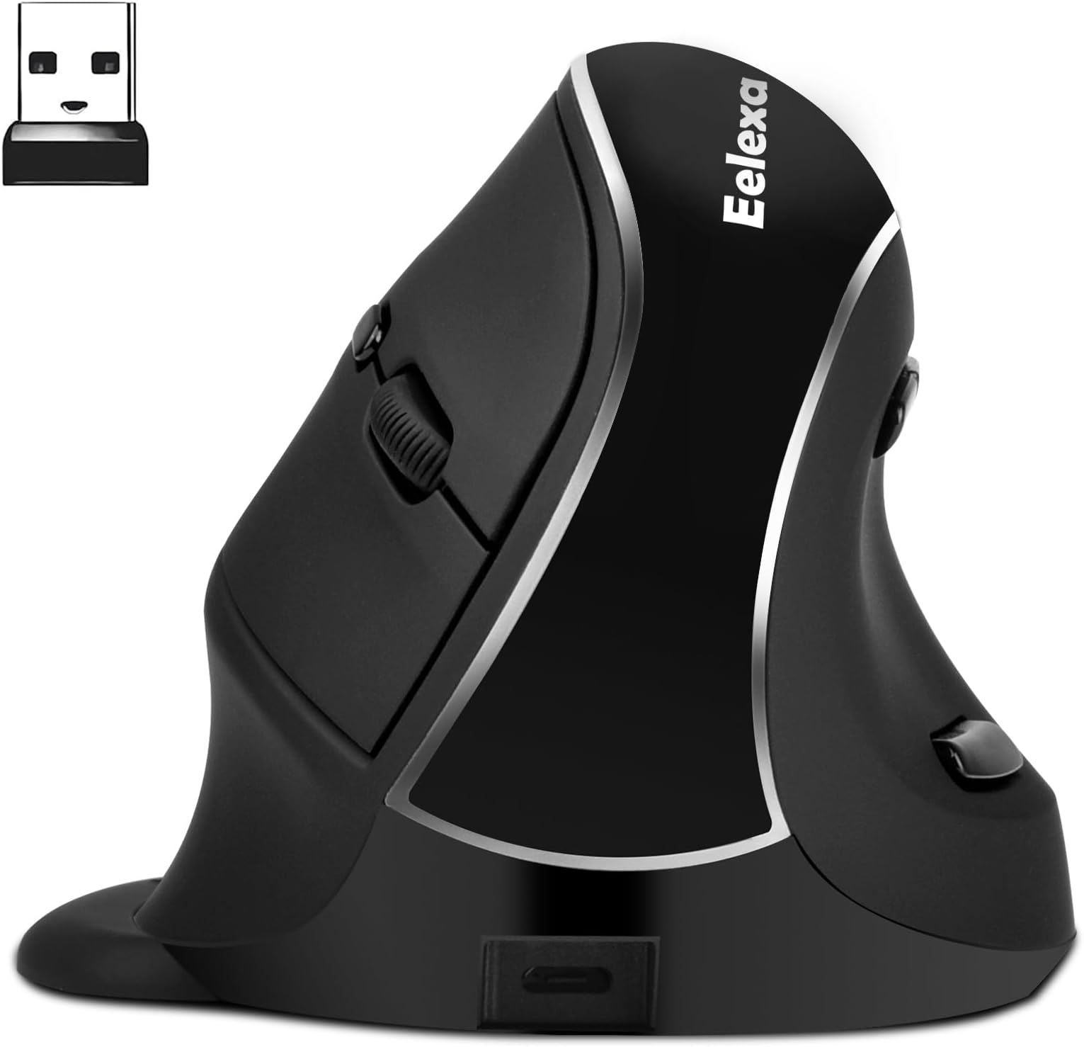 Amazon.com: Eelexa Ergonomic Vertical Mouse: 2.4G Bluetooth Dual Mode ...