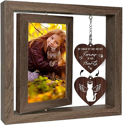 Amazon.com - Personalized Engraved Pet Loss Black Leather Picture Frame ...