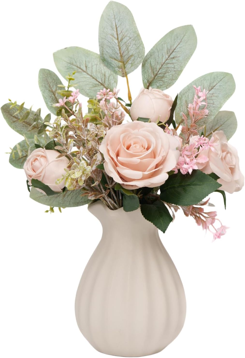 Amazon.com: RENDER LIFE Blue Artificial Flowers,Fake Flowers in Vase ...