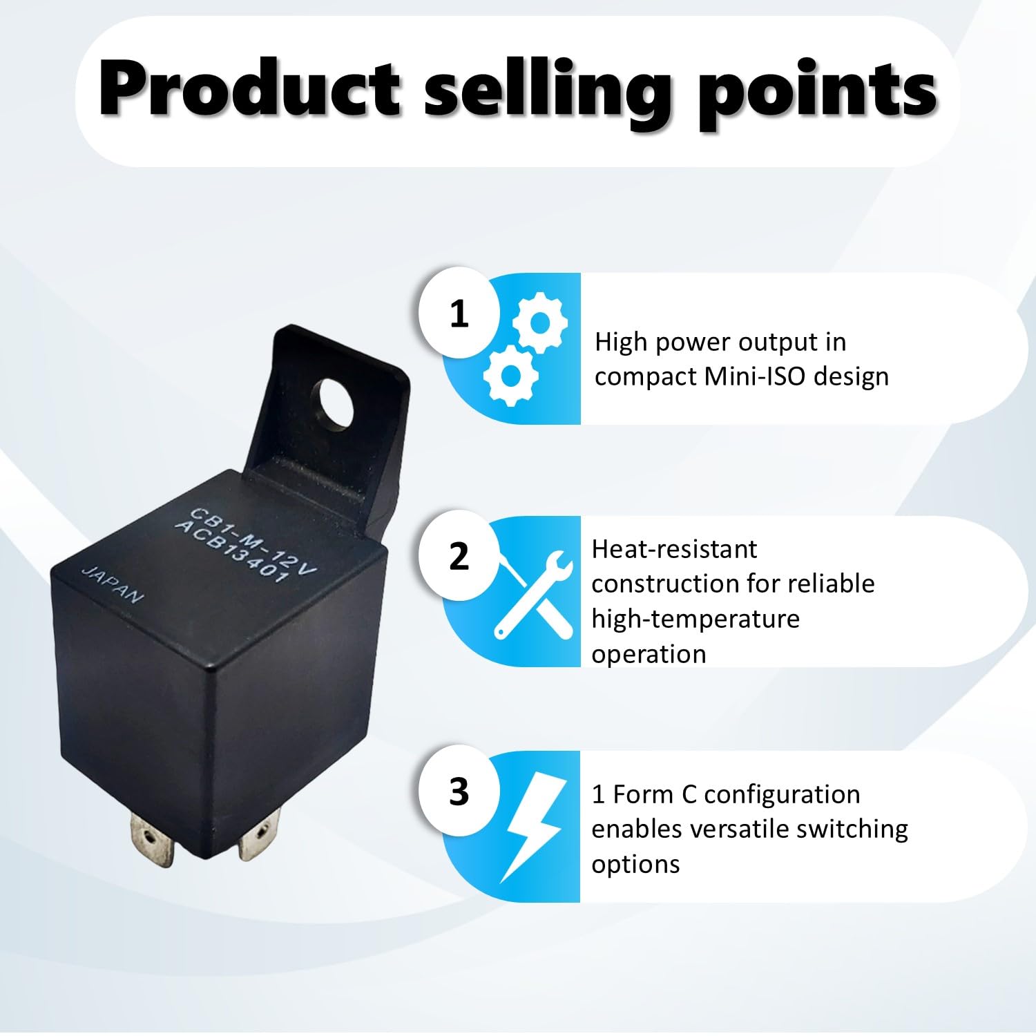Snapklik.com : General Purpose Relay CB1-M-12V ACB13201 40A 5 Pins ...