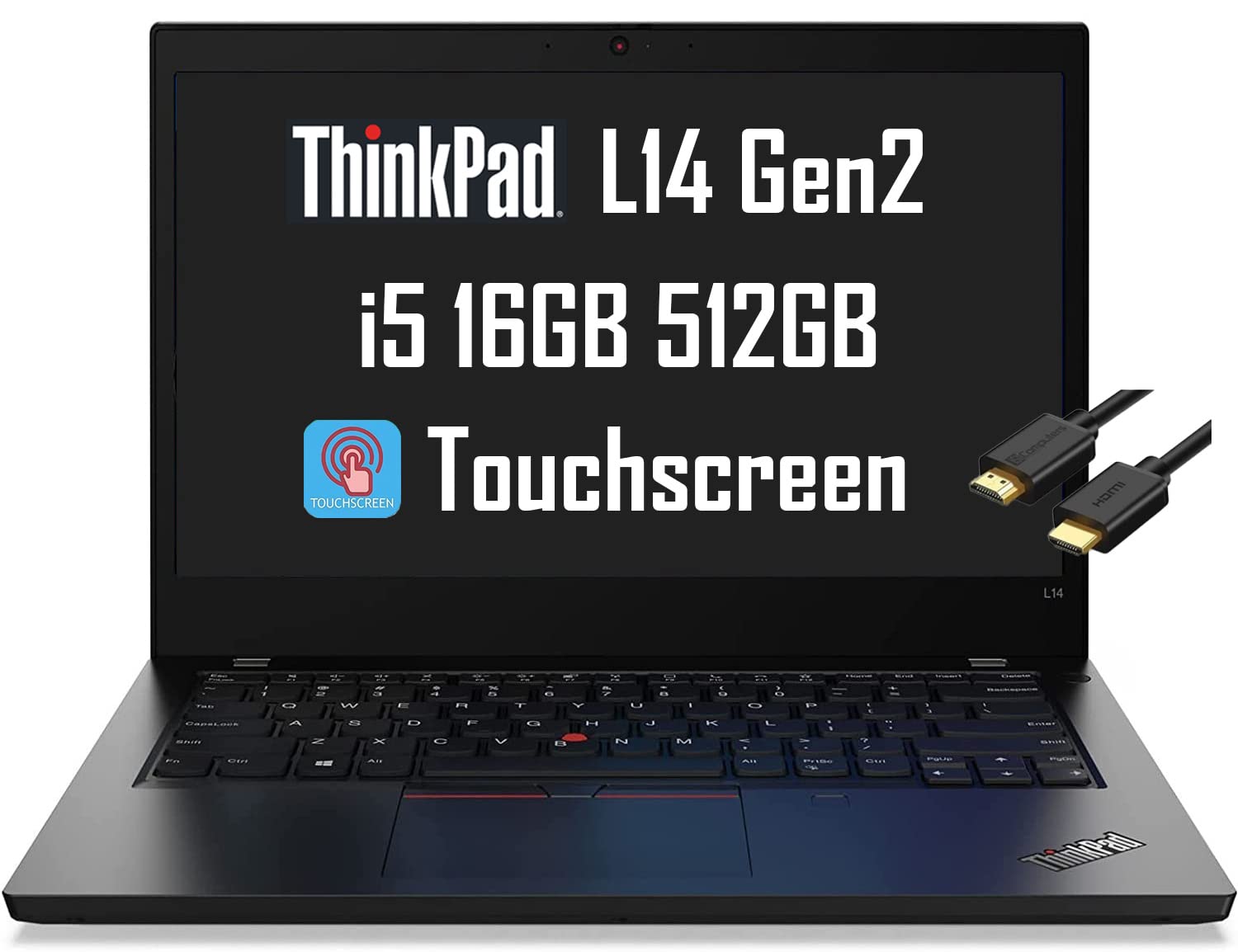 Lenovo ThinkPad L14 Gen 2 14" FHD Touchscreen (Intel i5-1135G7, 16GB ...
