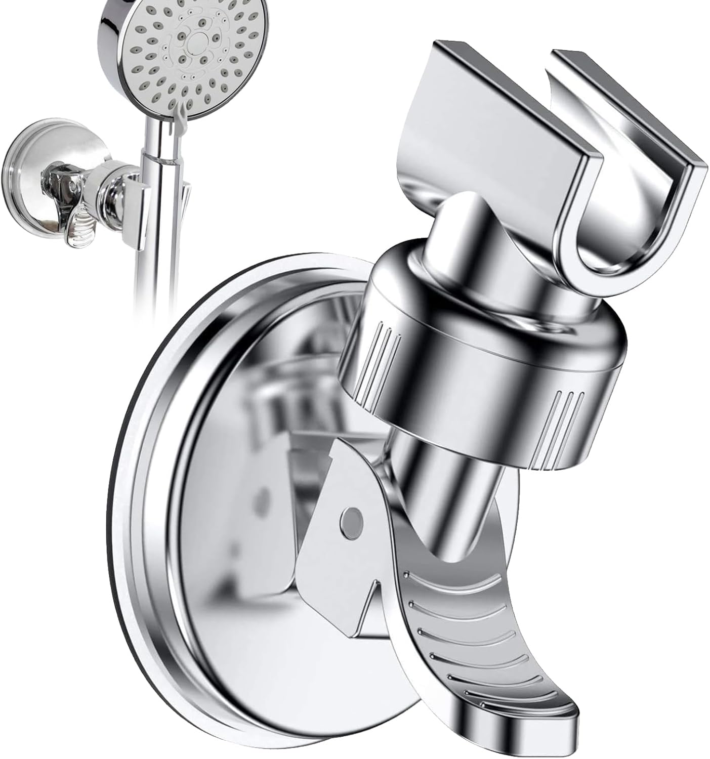 xlehoely Adjustable Shower Head Holder, Suction Cup Handheld Shower ...