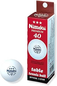 Amazon.com : NITTAKU Premium 3 Star 40+ Poly Table Tennis Ball Table Tennis Balls - White ...