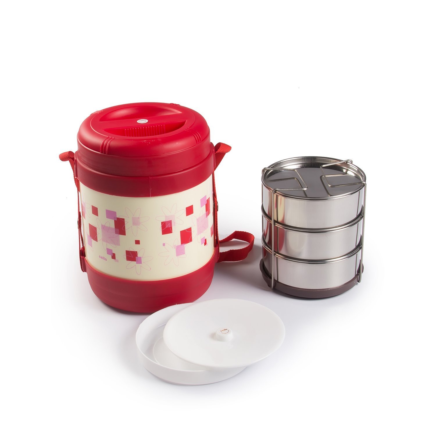 Buy Cello Super Star Insulated 3 Container Lunch Carrier Online at Low ...