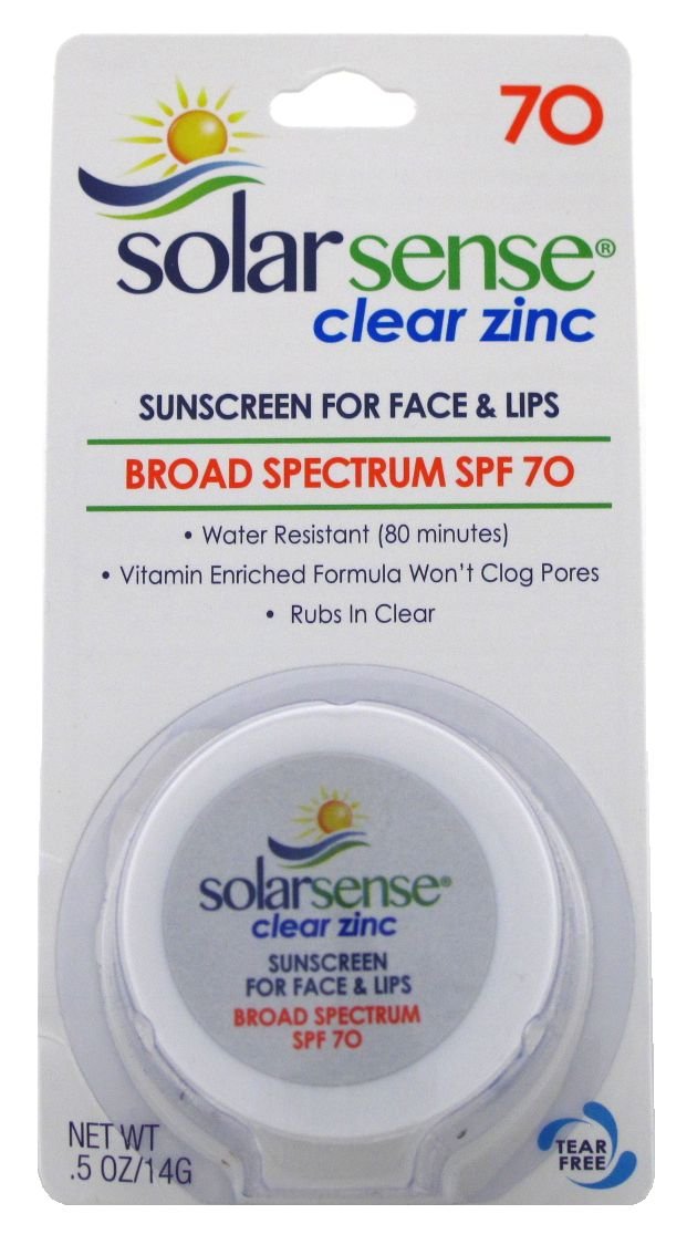 Amazon.com: Solar Sense Spf#70 Clear Zinc Face 0.5 Ounce Jar (14ml) (6 ...