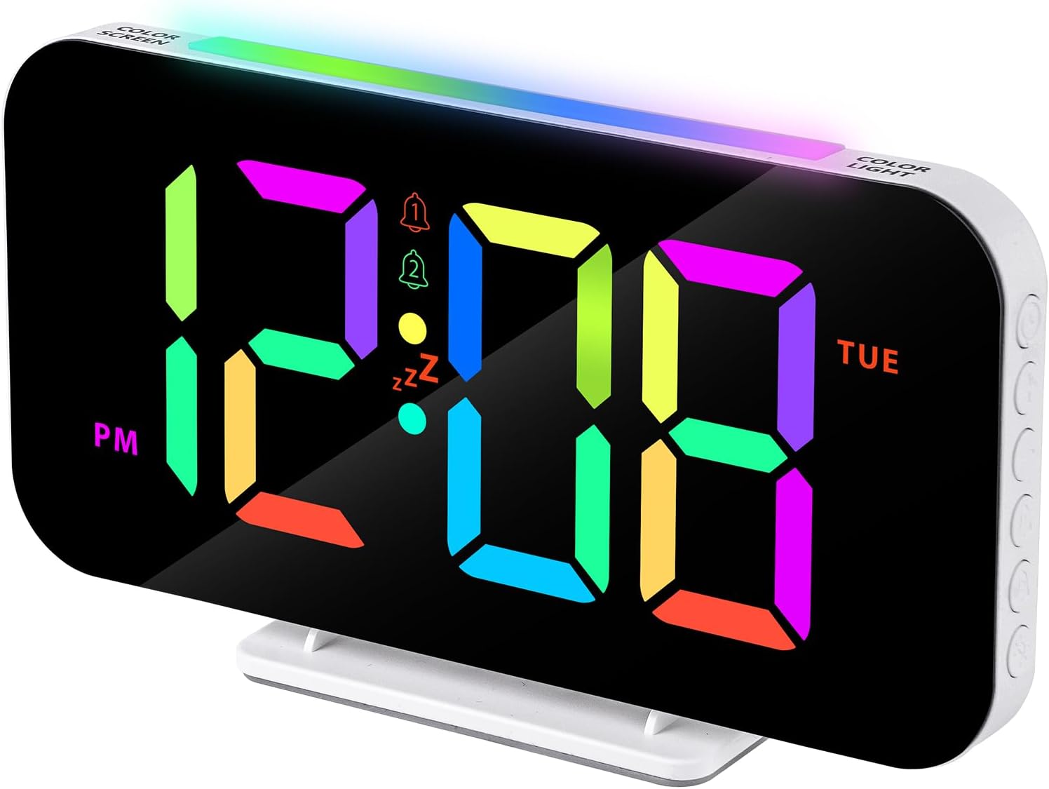 Amazon.com: Alarm Clocks for Bedrooms - Large Number Digital Clock with ...