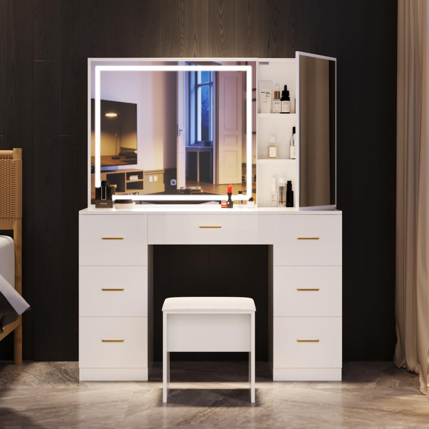 Amazon.com: Coaster Home Furnishings Allora 9-Drawer Mirrored Storage ...