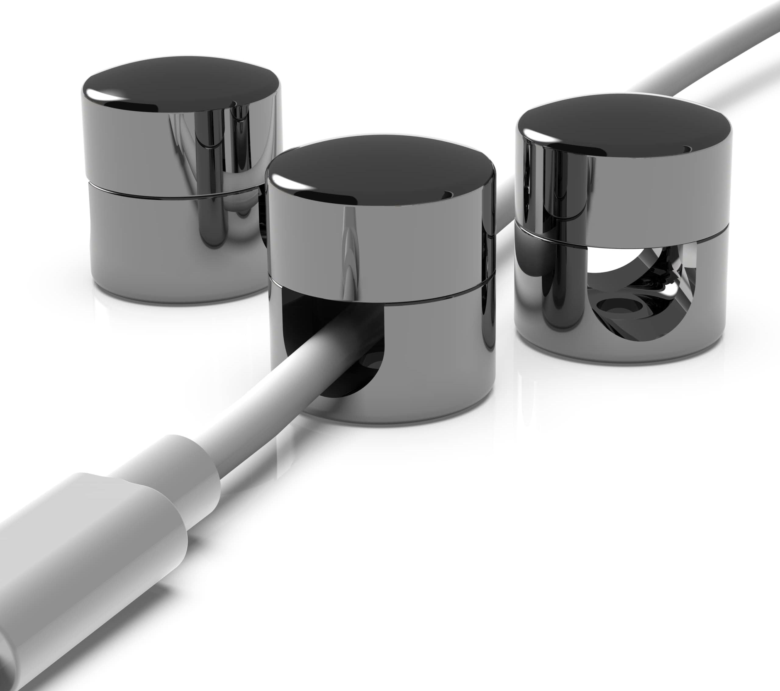 Amazon.com: ICONIT Cable Anchors for Desk Organization Gun Metal ...