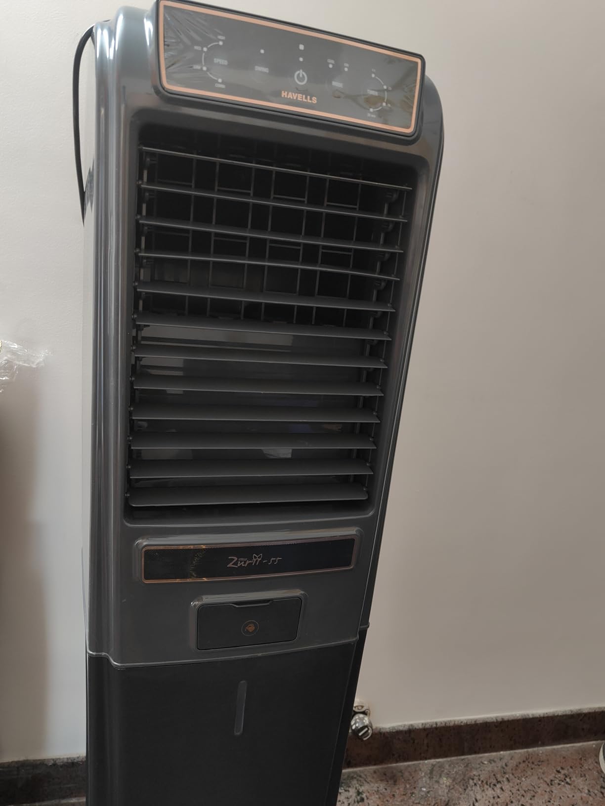 Havells Zurii 25L Tower Air Cooler for home | Electronic Panel with ...