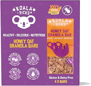 Koala Picks Honey Oat Granola Bar - Gluten Free, Nut-Free, Dairy-Free ...