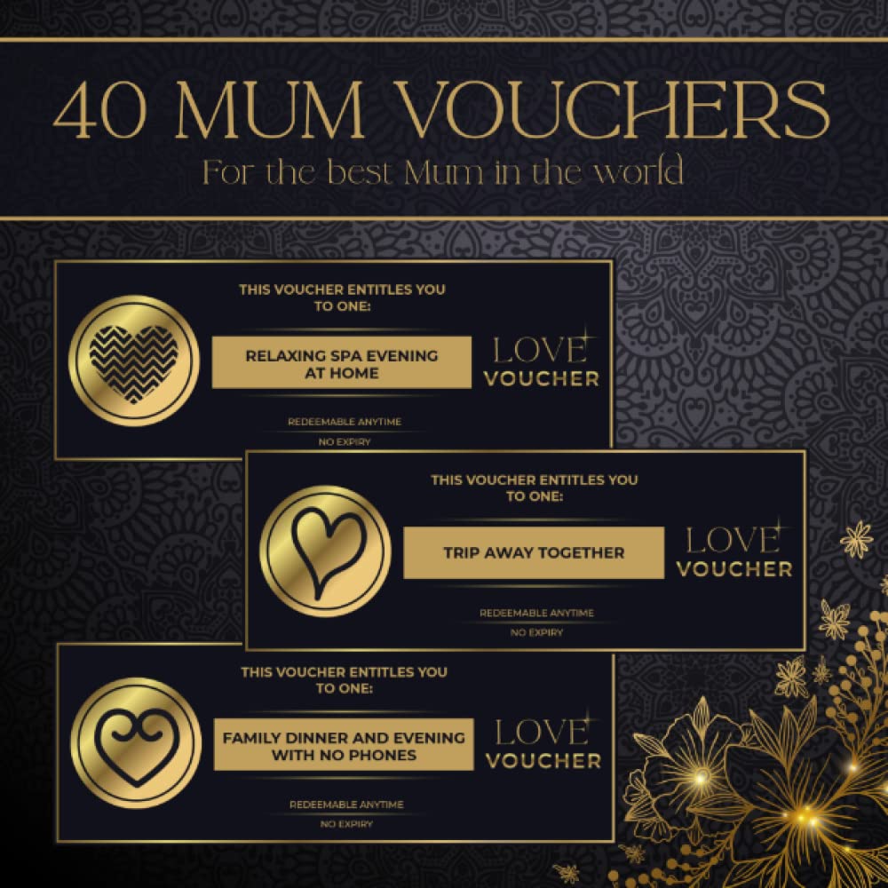 40 Mum Vouchers: Mum Appreciation Gift With 20 Pre-Filled Vouchers and ...