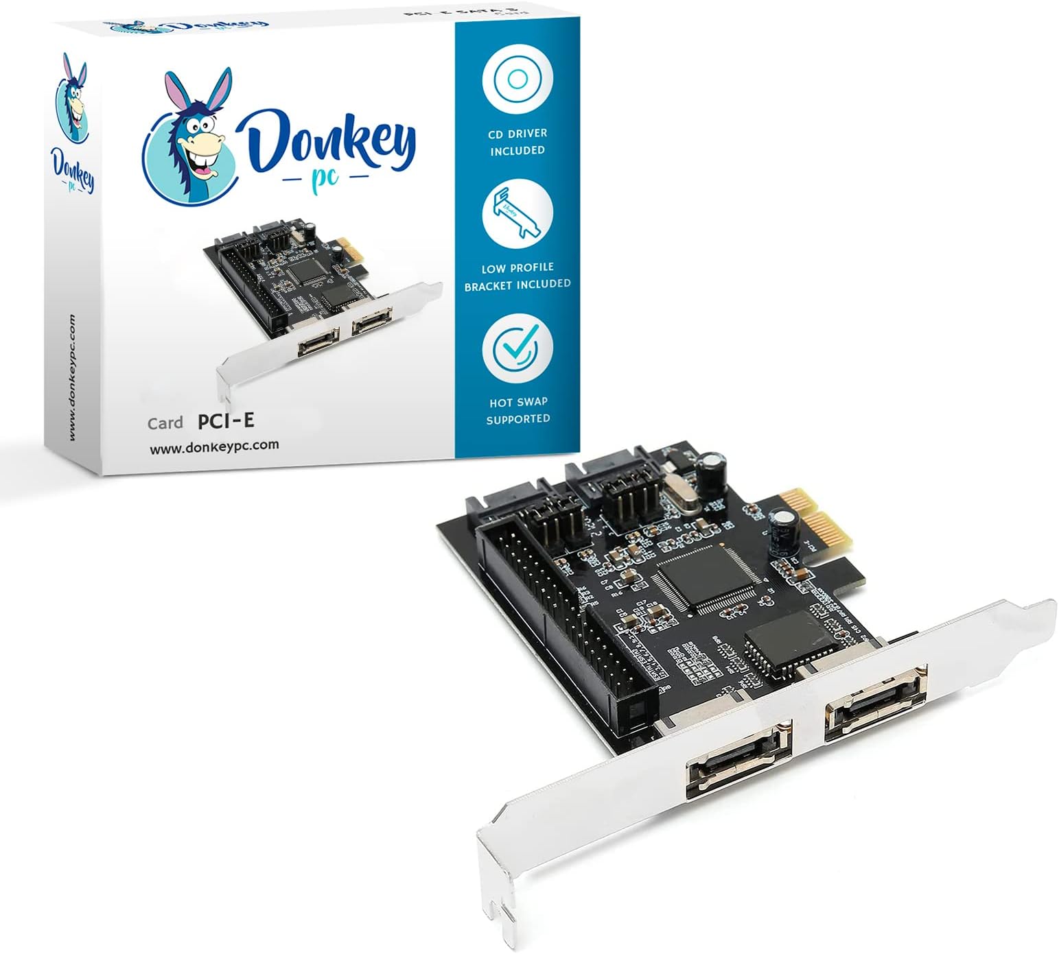 CSL - PCI Express eSATA SATAII PATA IDE Schnittstellenkarte ...