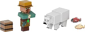 Amazon.com: Mattel Minecraft Action Figures & Accessories 2-Packs, 3.25 ...
