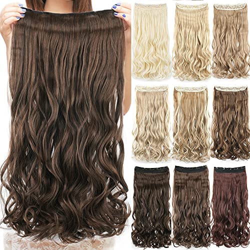 Amazon.com : IMISSU Long Natural Thick Hair Curly Clip in on Synthetic ...