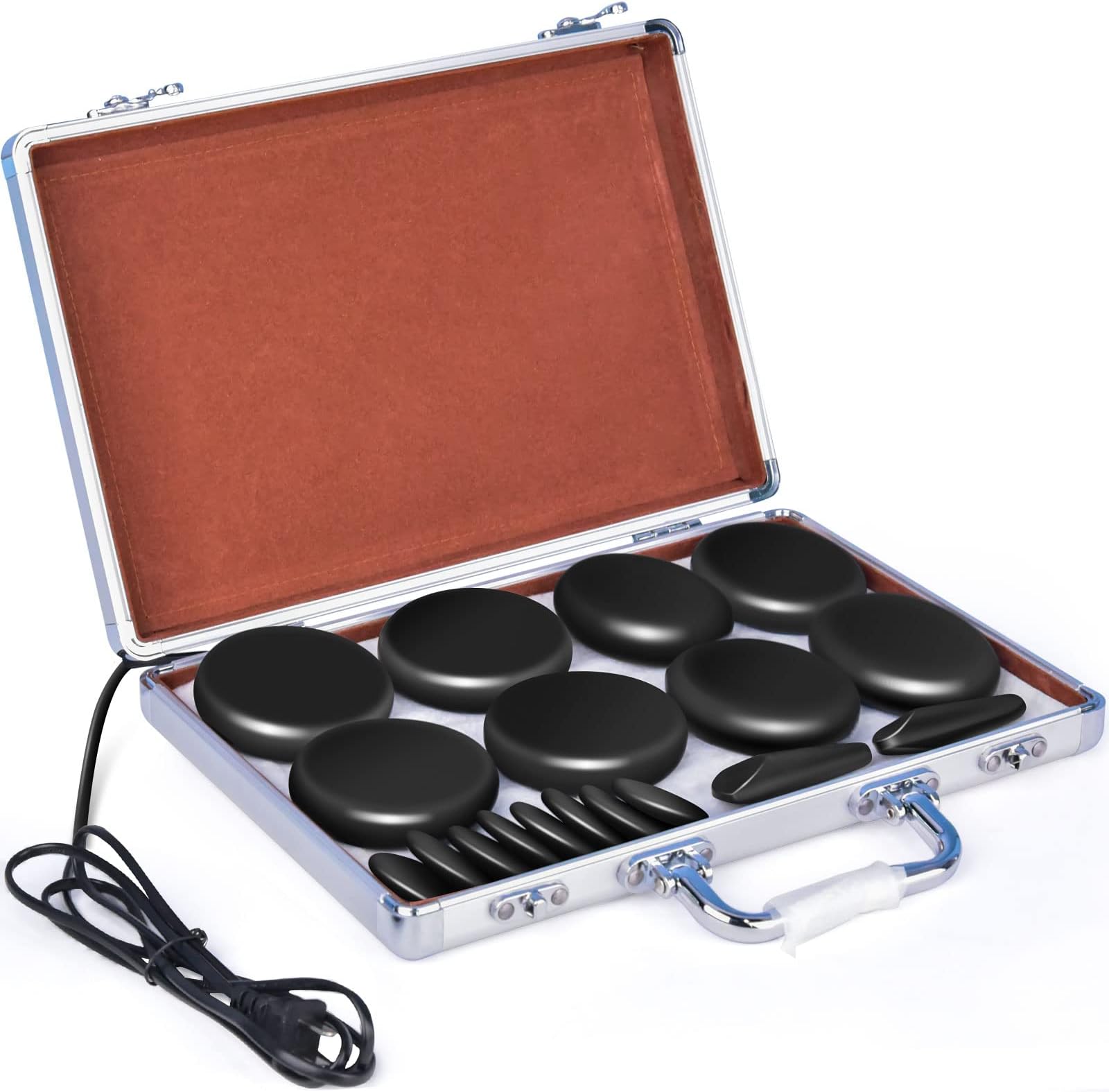 Amazon.com: ActiveBliss Hot Stones - 6 Large Essential Massage Stones ...