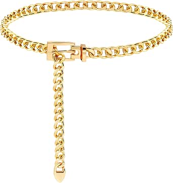BAOKELAN Chain Belt for Women Chunky Waist Chain Belts for Dresses at ...
