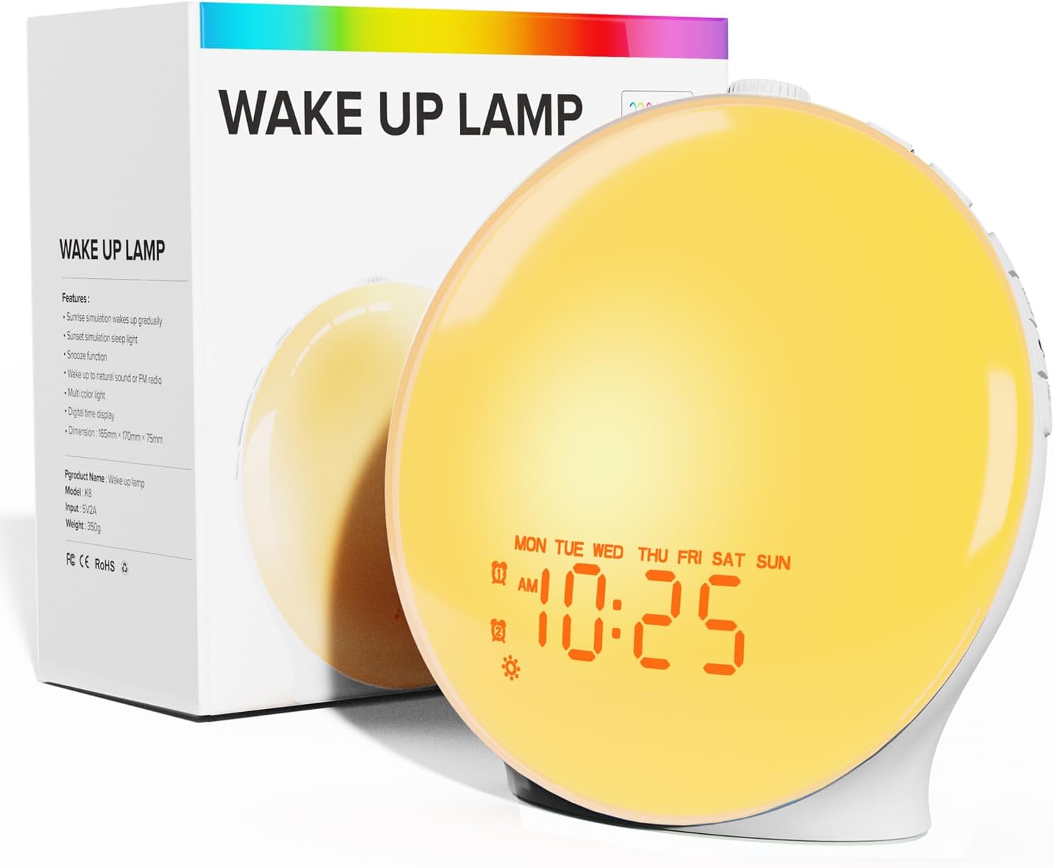 Amazon.com: Wake Up Light Sunrise Alarm Clock for Kids, Heavy Sleepers ...