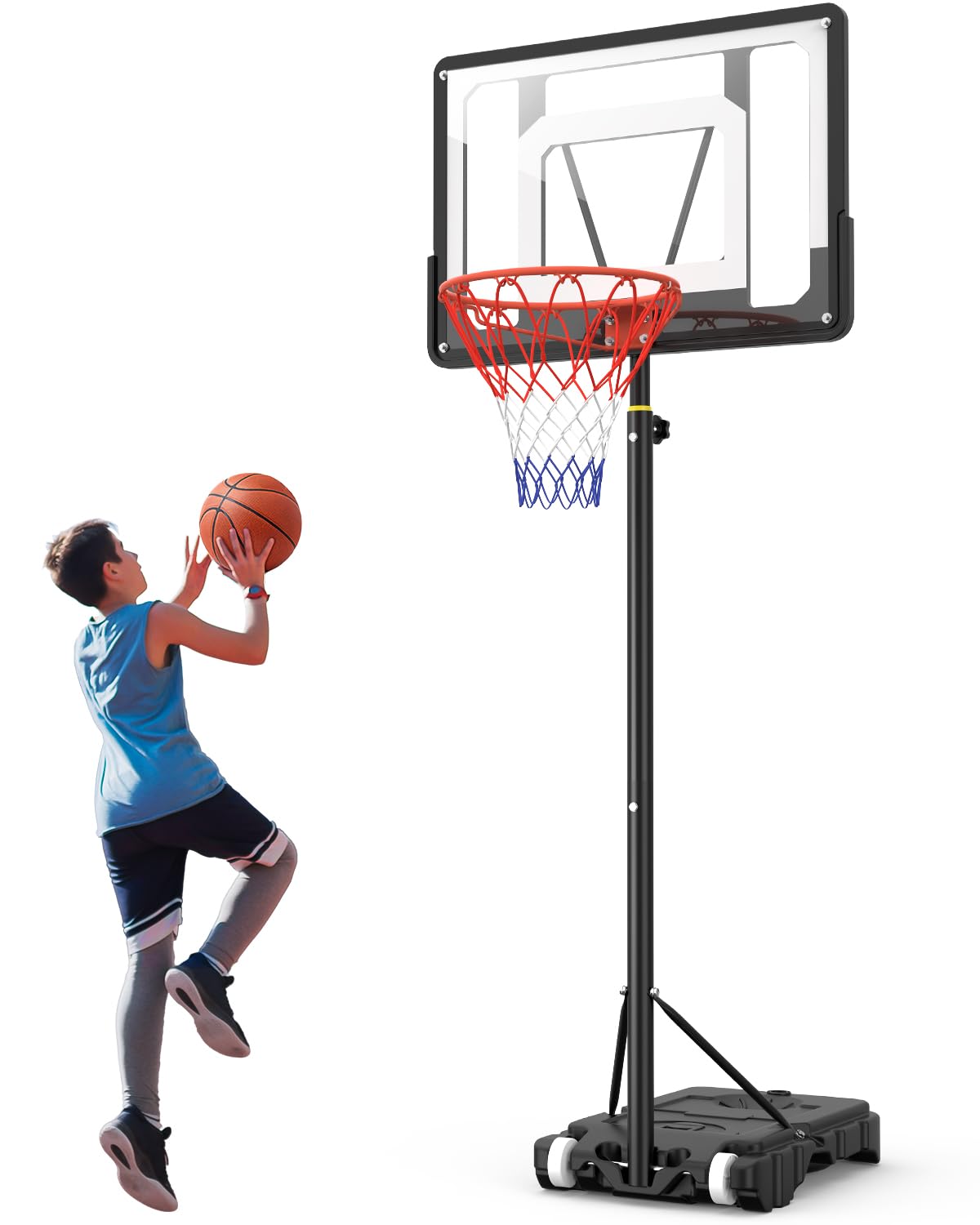 Amazon.com : Portable Basketball Hoop Outdoor Indoor: 5-7FT Height ...