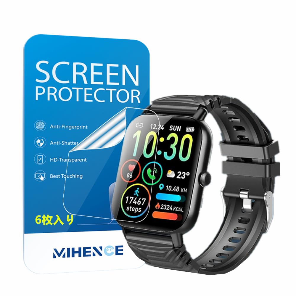 Amazon.co.jp: Mihence 保護フィルム対応 P66 / P66D / P66E 1.85インチスマートウォッチ, HD ...