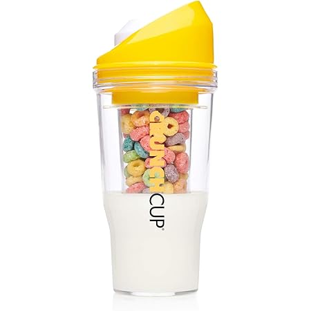 Amazon.com: Cereal On The Go, Cup Container Breakfast Drink Milk Cups ...