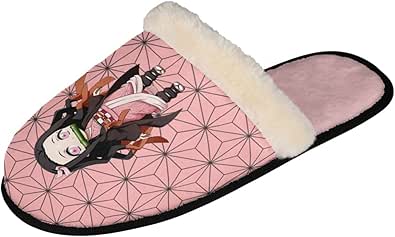 Amazon.com | Roffatide Anime Demon Slayer Fuzzy Slippers Kamado Nezuko ...