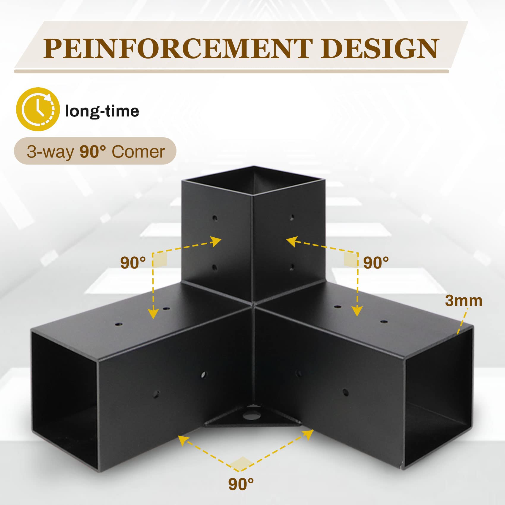 Snapklik.com : 4x4(Actual: 35x35 Inch) 3-Way Pergolas Corner Extension ...