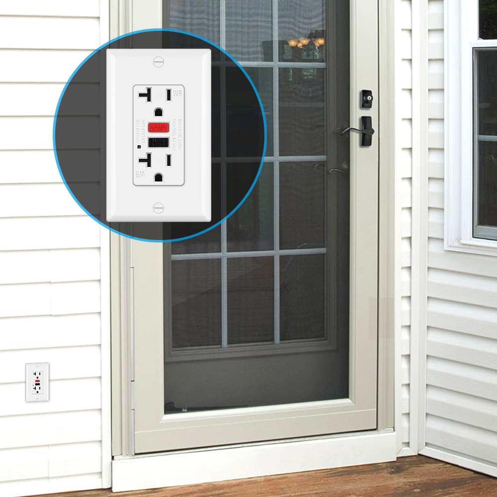 Snapklik.com : (10 Pack) 20 Amp WR GFCI Receptacle Outlet, Outdoor ...
