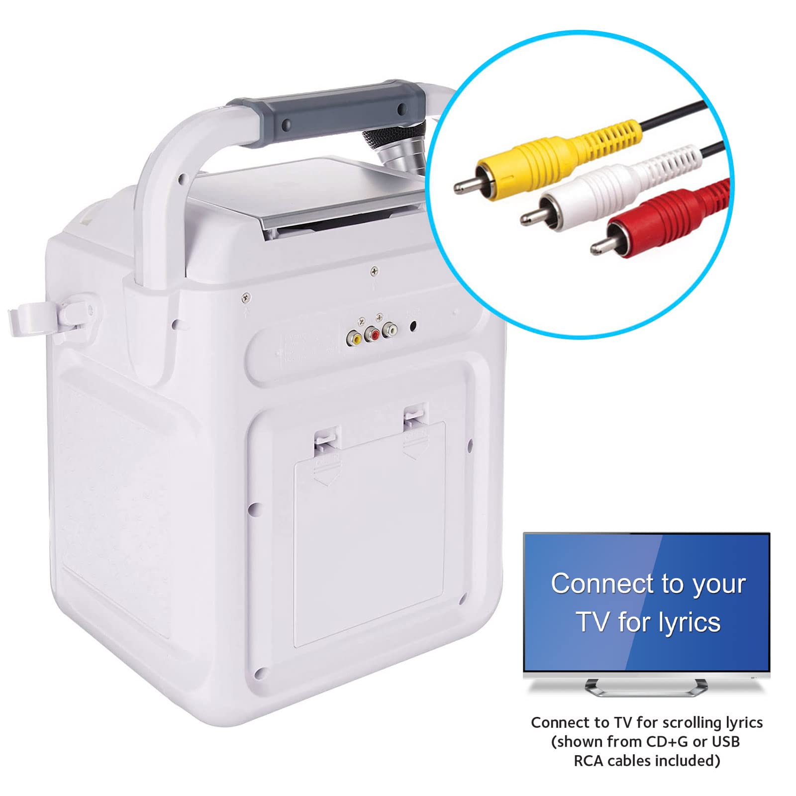 Snapklik.com : Singing Machine SML682BTW Groove Cube Karaoke Player