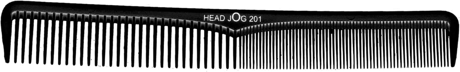 Head Jog 201 Cutting Comb Black. Fine Styling Hair Comb For ...