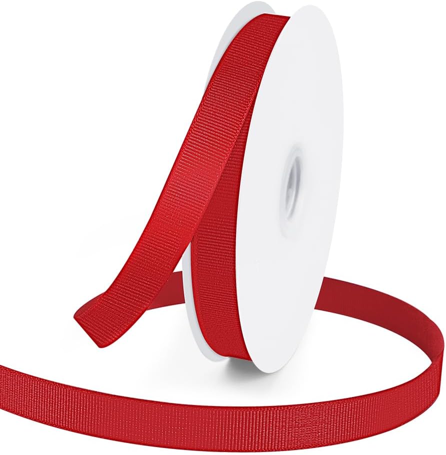 Amazon.com: 5/8" X 50 Yards Red Grosgrain Ribbon, Premium Grosgrain ...