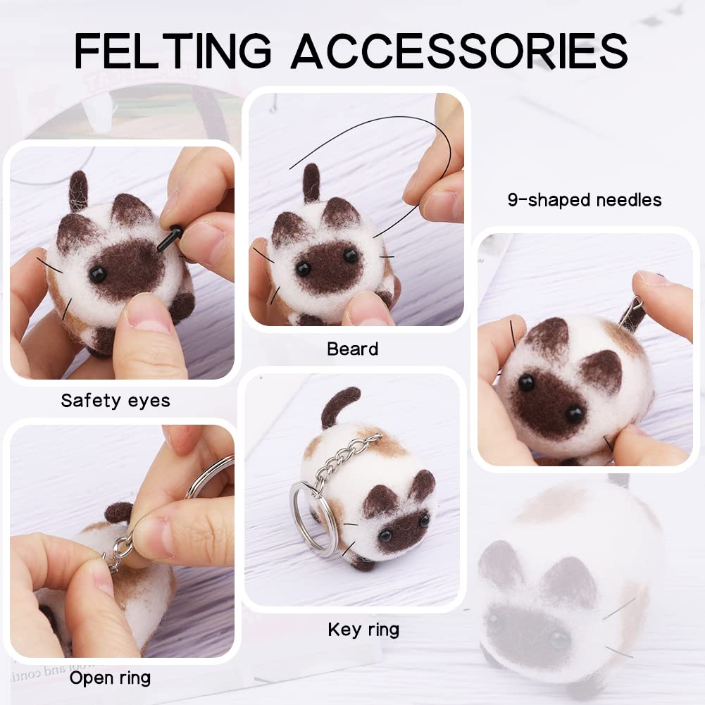 Wool Felting Animals QMNNMA Needle Felting Starter Kit With Tools ...