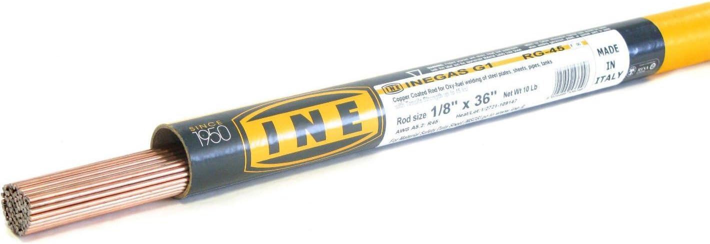 INEGAS G1 RG-45 1/8 x 36-Inch on 10-Pound Tube Copper Coated Rod for ...