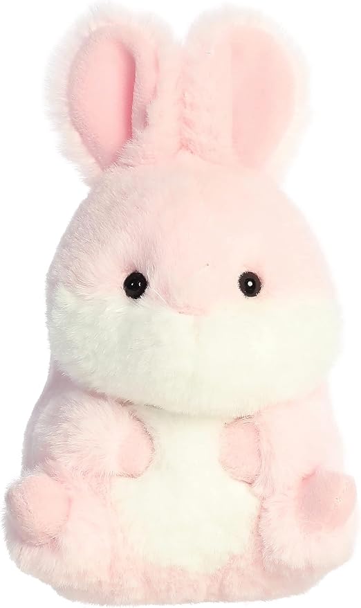 Amazon.com: Aurora® Round Rolly Pet™ Bunny Pink™ Stuffed Animal ...