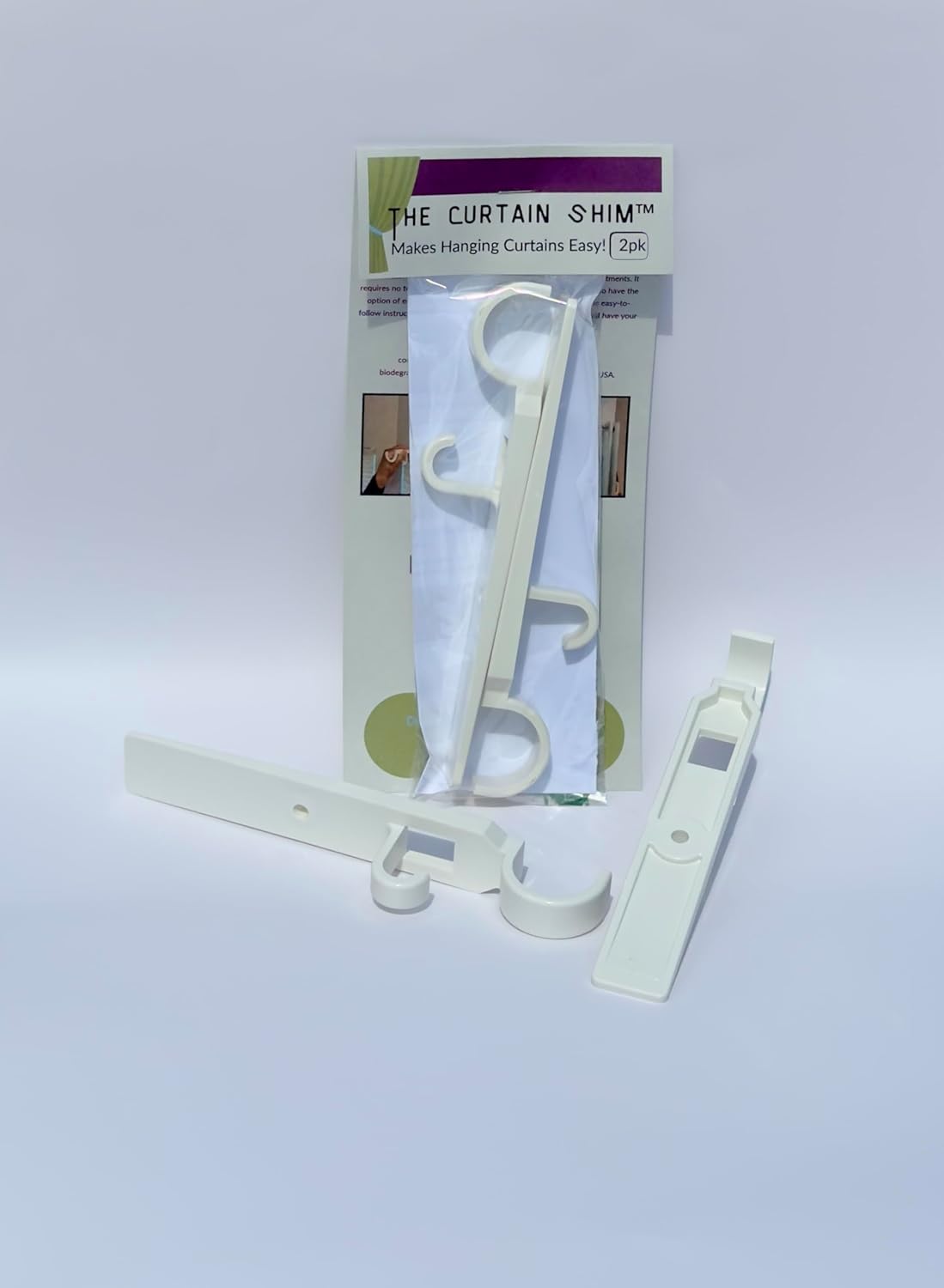Amazon.com: The Curtain Shim - Makes Hanging Curtains Easy! No Drilling ...