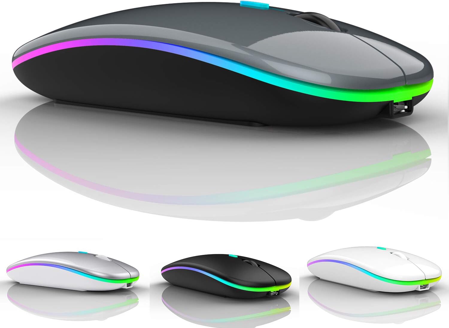 Neises Rechargeable Bluetooth Mouse, Wireless Mouse for MacBook Air/Pro ...