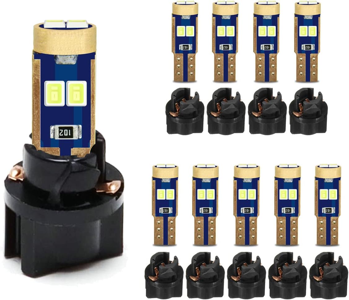 Amazon.com: YESCHE Ice Blue PC74 74 LED Bulb with Twist Lock Socket ...