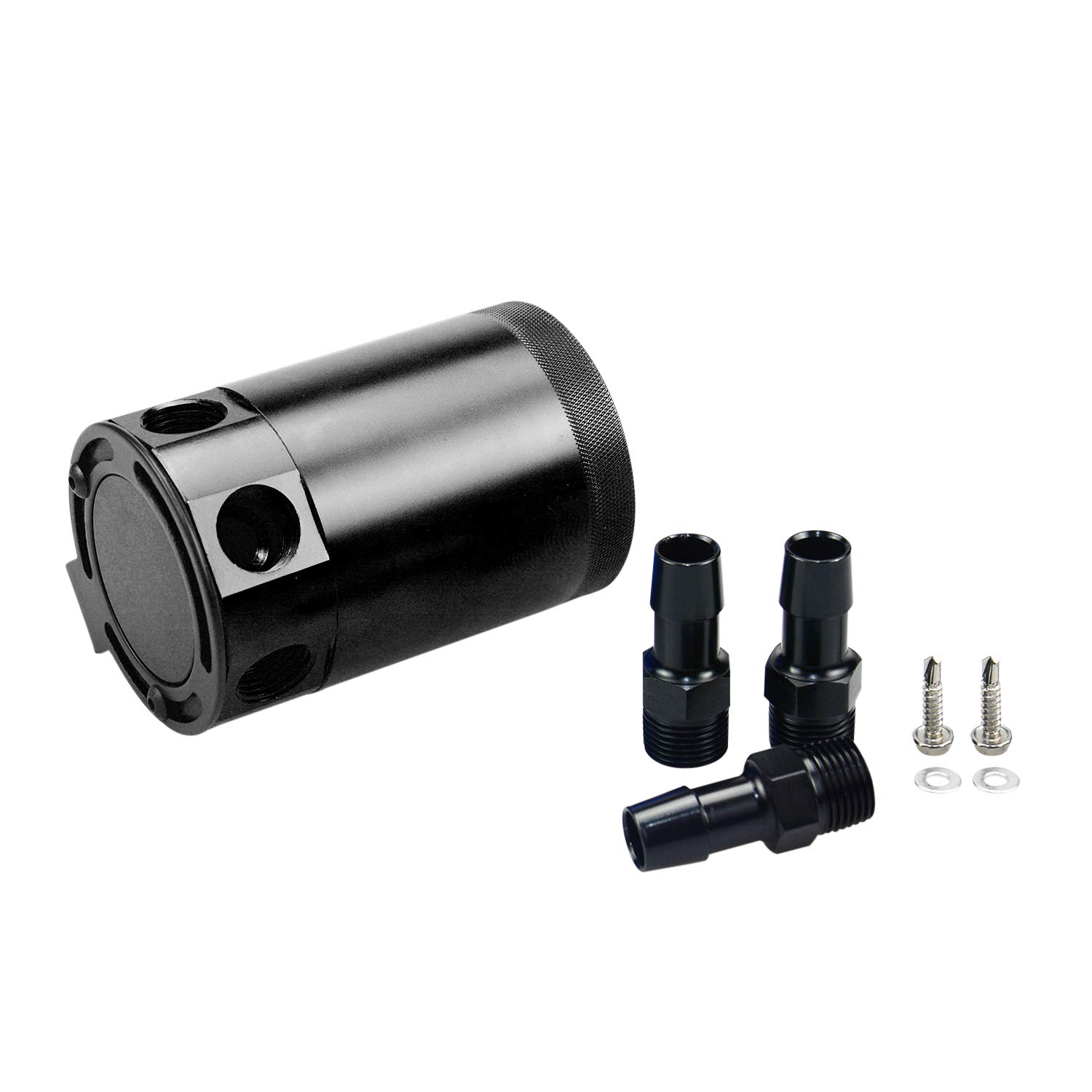 Buy TASAN RACING Universal Oil Catch Can Baffled Reservoir Tank Air-Oil ...