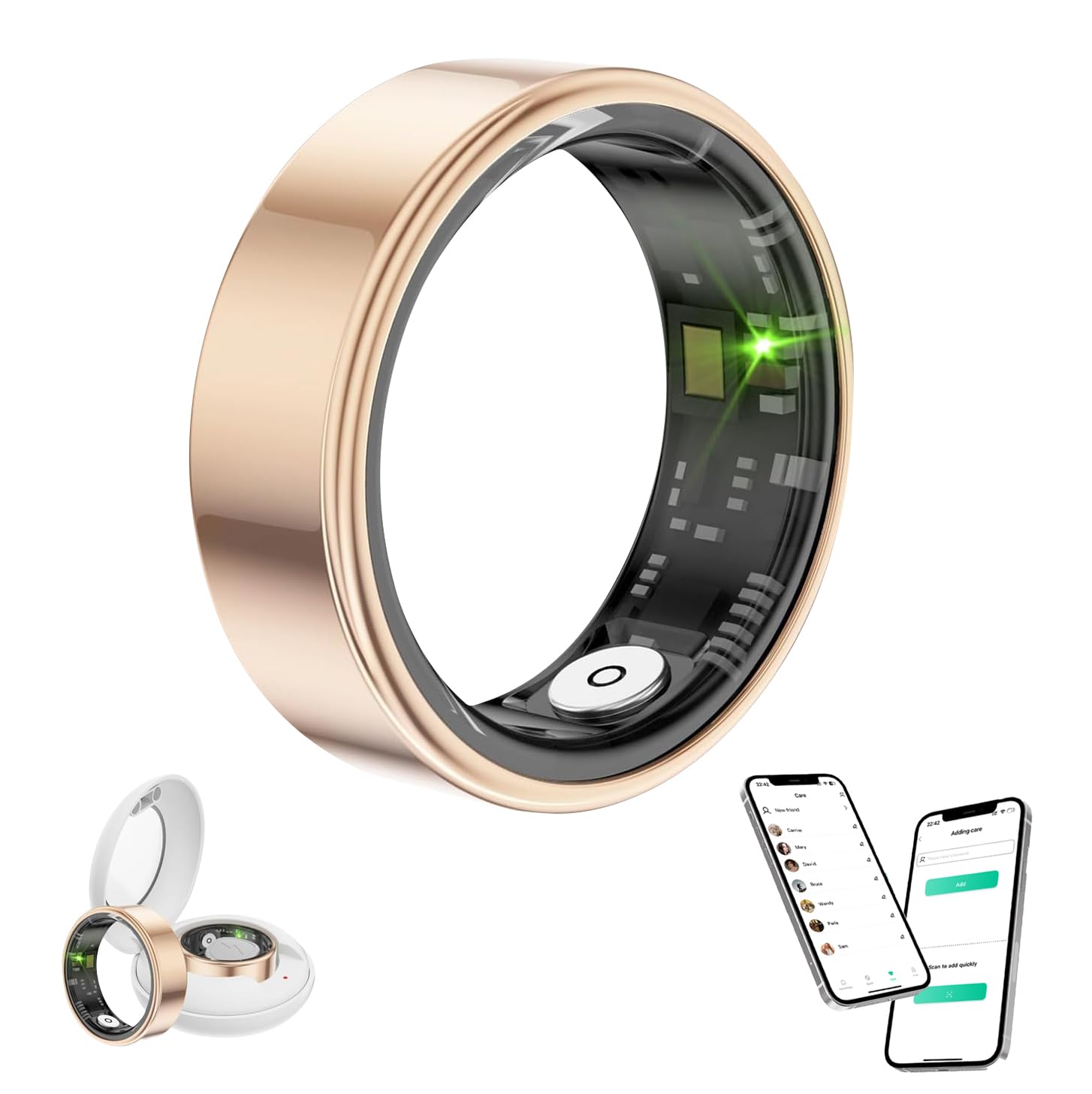 Amazon.com: Smart Ring Health Tracker, Fitness Sleep Tracker Smart Ring ...