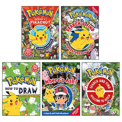 Pokémon Search and Find Collection 5 Books Set (Pokémon: Search and ...