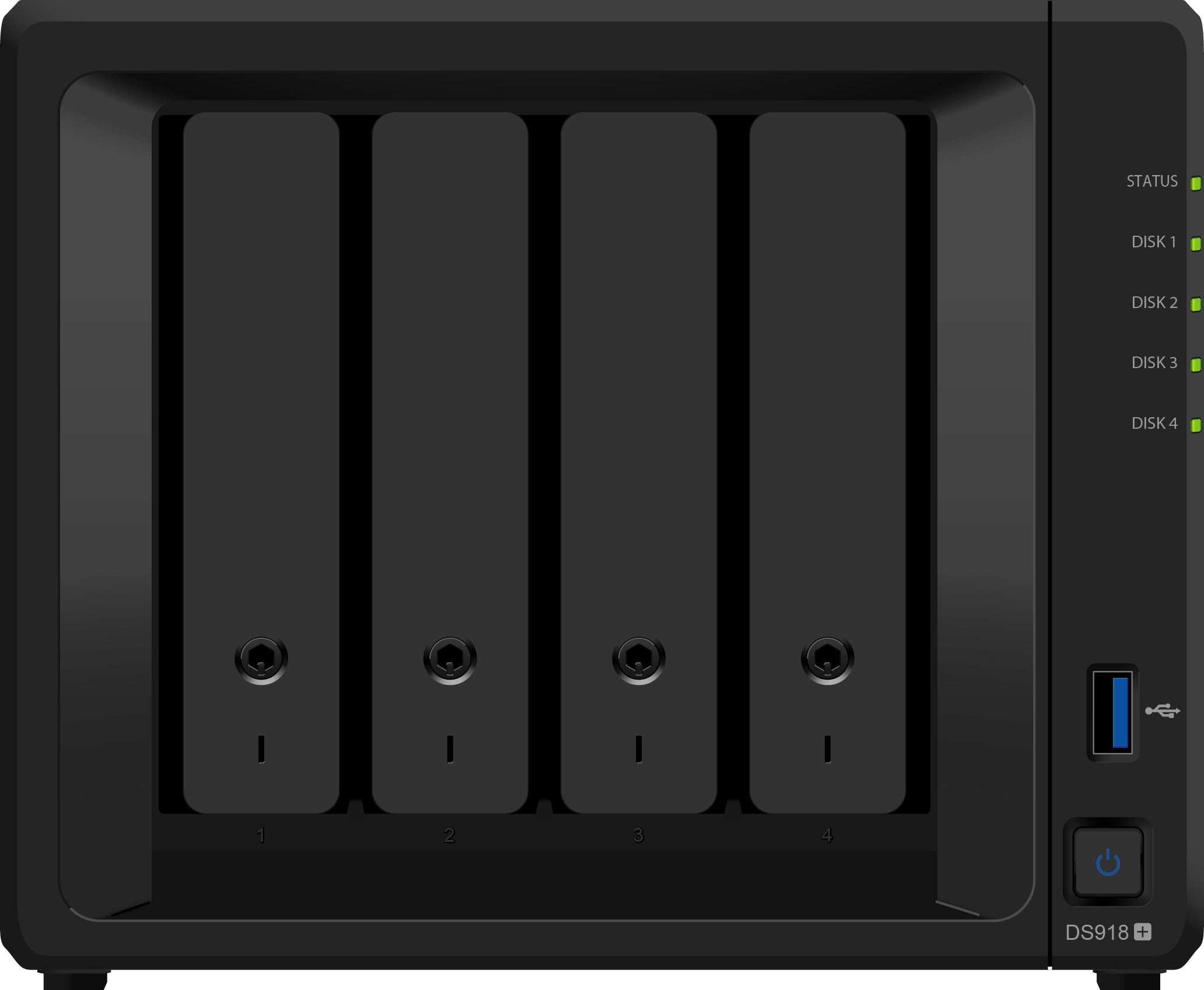 Synology DiskStation DS918+ Network Attached Storage Drive (Black ...