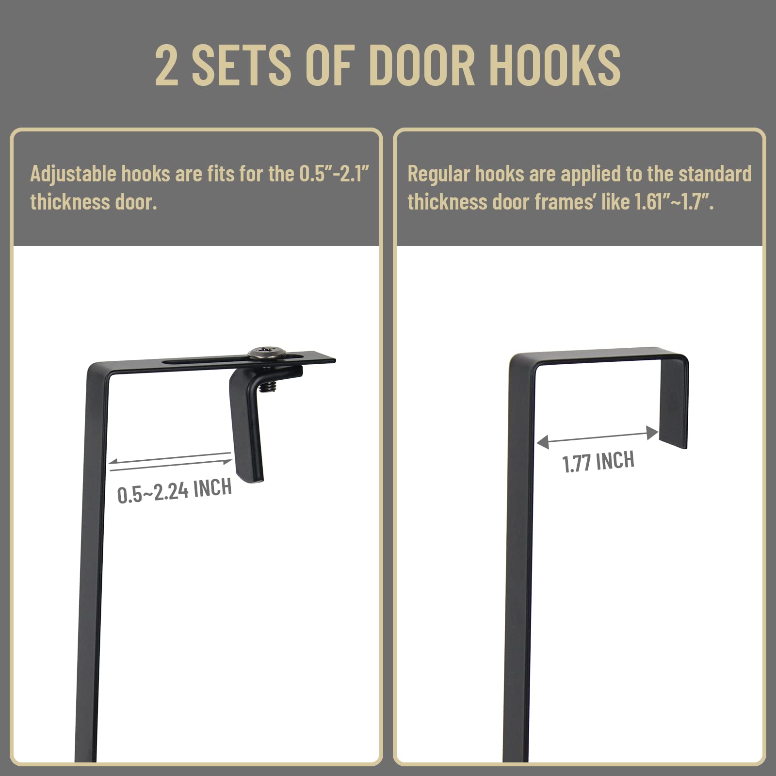 OMNINOVA Over The Door Pantry Organizer, Heavy-Duty Metal Pantry Door ...