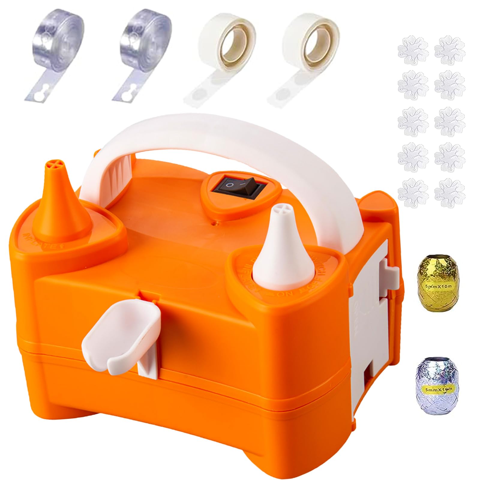 Snapklik.com : Electric Balloon Pump And Tying Tool In One, Portable Dual-Nozzle Electric ...